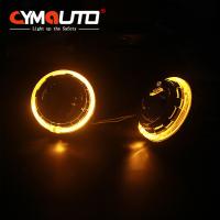 China C6 Dual Color Crystal LED Projector Shroud 3 inch 12V HID Headlamp Retrofit for Cayenne Q5 Hella for sale