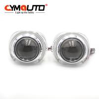 China 12V 3.0 Inch Bi Projector Lens Shroud C8 LED Car Headlights Chrome Angel Eyes for sale