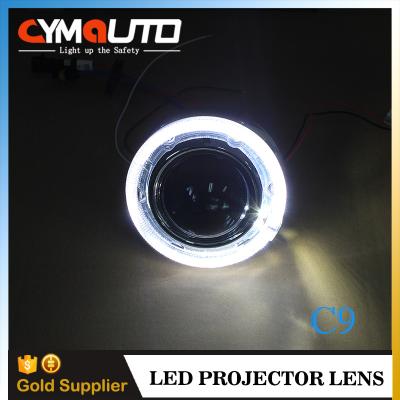 China 3.0 Inch Bi Xenon Projector Lens Shroud C9 LED DRL Angel Eyes RGB WRGB 12V for sale
