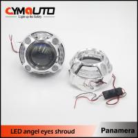 China 3.0 Inch Angel Eyes Headlight Shrouds Silver HID Bi Xenon Projector Lens 12V for Panamera for sale