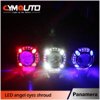 China 3.0 Inch Angel Eyes Headlight Shrouds Silver HID Bi Xenon Projector Lens 12V for Panamera for sale