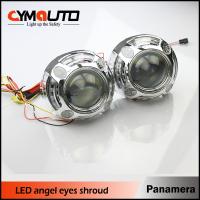 China 3.0 Inch Angel Eyes Headlight Shrouds Silver HID Bi Xenon Projector Lens 12V for Panamera for sale