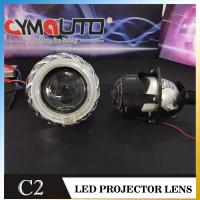 China C2 Crystal LED Shrouds 2.5 Inch Double Angel Eye Projector Lens Mask 12V for sale
