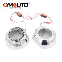 China Universal Car Headlight Shrouds Projector Lens LED Angel Eyes Shroud for sale