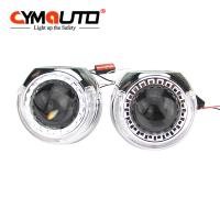 China Universal Car Headlight Shrouds Projector Lens LED Angel Eyes Shroud for sale