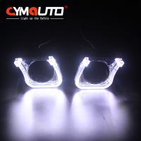 China C12 Crystal LED Shrouds 2.5 3.0 Inch Bi Xenon Projector Lens with Angel Eyes 12V for sale