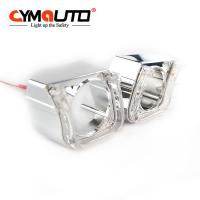 China C12 Crystal LED Shrouds 2.5 3.0 Inch Bi Xenon Projector Lens with Angel Eyes 12V for sale