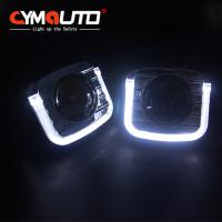 China 3 Inch HID Square Projector Shroud with Angel Eye Halo Rings 12V LED Light Guide for sale