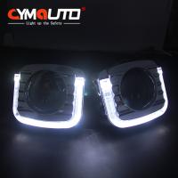 China 3 Inch HID Square Projector Shroud with Angel Eye Halo Rings 12V LED Light Guide for sale
