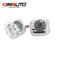 China 3 Inch HID Square Projector Shroud with Angel Eye Halo Rings 12V LED Light Guide for sale