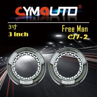 China C17 3 Inch Projector Shroud Headlight LED Shrouds With Angle Eyes for sale