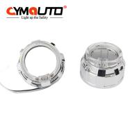 China C16 Crystal LED Shrouds 3 Inch Mini Bi Xenon H1 Projector Lens Mask with Angel Eyes 12V for sale