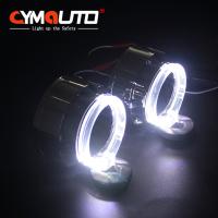 China C16 Crystal LED Shrouds 3 Inch Mini Bi Xenon H1 Projector Lens Mask with Angel Eyes 12V for sale