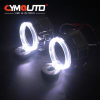 China C16 Crystal LED Shrouds 3 Inch Mini Bi Xenon H1 Projector Lens Mask with Angel Eyes 12V for sale