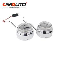 China C16 Crystal LED Shrouds 3 Inch Mini Bi Xenon H1 Projector Lens Mask with Angel Eyes 12V for sale