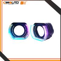 China CYMAUTO 7D-4 Crystal Light Guide Angel Eye 3 Inch WRGB Mode Universal Car LED Headlight Ring for sale