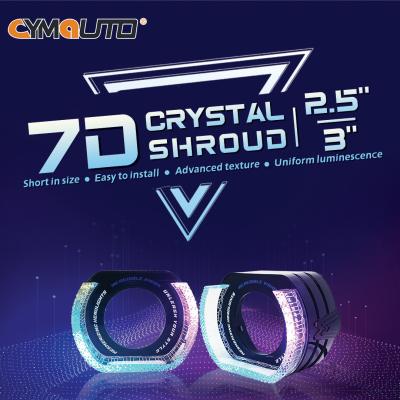 China 7D Crystal Shroud 3030 LED Angel Eyes 3 Inch White Color Black Shroud High Level for sale