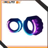 China 7D Crystal Shroud 3 Inch Angel Eyes Headlight WRGB Mode Universal Fireproof 3030 LED for sale