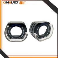 China CYMAUTO 2.5 Inch 7D Crystal Shroud Light Guide Integrated Cover WRGB Mode Angel Eye for sale