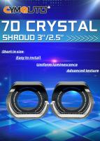 China CYMAUTO 7D Crystal Angel Eyes 3 Inch White Light Guide Integrated Cover for Universal Car for sale