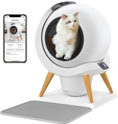 China Large Self-Cleaning Cat Litter Box with App Control - 6000 sq ft Facility, Wooden Enclosed Design for ODM for sale