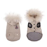 China Custom Luxury Winter Dog Hoodie with Fur Collar - 5 Size Options from 40-58cm Bust, Waterproof & Windproof Design for sale