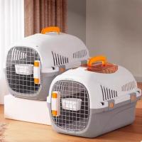 China Custom Breathable Cat Carrier Box with 4-Side Ventilation and Secure Lock for Pet Travel Transport for sale