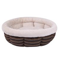 China Soft Cushion Kitten Donut Bed 2-in-1 Woven Cat Nest with Scratch-Proof Design and Anti-Slip Base for Indoor Cats and Dogs for sale