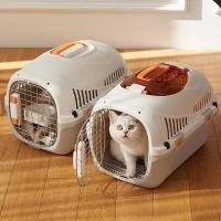 China Airline Approved Portable Plastic Pet Carrier with 4-Side Ventilation and PP+Metal Construction for Dogs and Cats for sale