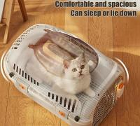 China Airline Approved Portable Plastic Pet Carrier with 4-Side Ventilation and PP+Metal Construction for Dogs and Cats for sale