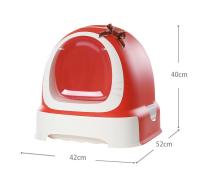 China Automatic Self-Cleaning Cat Litter Box for Multiple Cats with Odor Control and 2-Roll Bag Storage for sale