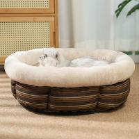 China Washable Indoor Pet Bed for Small Dogs & Cats - 3 Sizes, Anti-Slip Bottom, PP Cotton Filling for sale