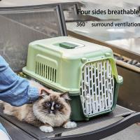 China Airline Approved Pet Transport Box with 4-Side Ventilation and Custom Logo Options for Dogs and Cats for sale