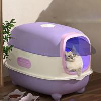China Enclosed Cat Litter Box with Top Sifting Lid and UV Sterilization - 200-275nm Wavelength for Medium to Large Cats for sale