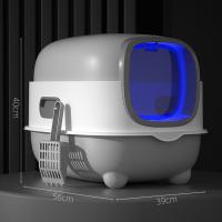 China Enclosed Cat Litter Box with Top Sifting Lid and UV Sterilization - 200-275nm Wavelength for Medium to Large Cats for sale