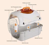 China Airline Approved Pet Transport Cage for Small/Medium Dogs & Cats - 4-Side Ventilation, PP+Metal Construction for sale