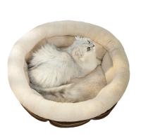 China Round Donut Pet Bed for Cats & Small Dogs - Anti-Slip Water-Resistant Cushion with 3 Size Options for sale