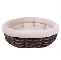 China Round Donut Pet Bed for Cats & Small Dogs - Anti-Slip Water-Resistant Cushion with 3 Size Options for sale