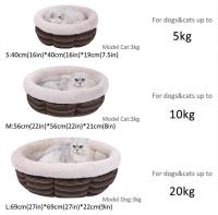 China Round Donut Pet Bed for Cats & Small Dogs - Anti-Slip Water-Resistant Cushion with 3 Size Options for sale