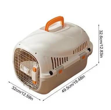 China Portable Pet Travel Carrier Box with 4-Side Ventilation for Cats and Small Animals - PP+Metal Construction for sale