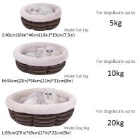 China Sustainable Linen Pet Sofa Bed - 3 Sizes Available with Non-Slip Base for Small to Medium Dogs and Cats for sale