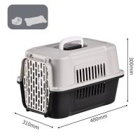 China Candy Color Pet Air Transport Box with Button Closure - 4-Side Ventilation Plastic Carrier for Small Dogs and Cats for sale