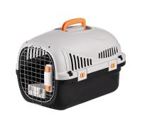 China Custom PP+Metal Pet Carrier Backpack with 4-Side Ventilation and Double Spring Lock for Cats and Dogs for sale