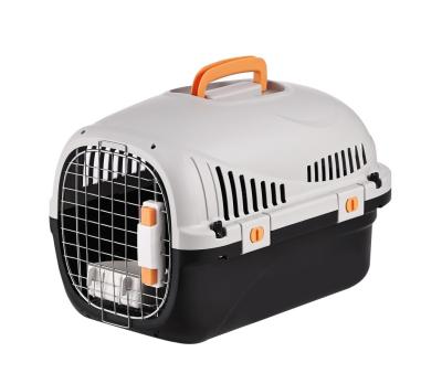 China Custom PP+Metal Pet Carrier Backpack with 4-Side Ventilation and Double Spring Lock for Cats and Dogs for sale
