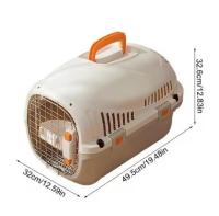 China Custom PP+Metal Pet Carrier Backpack with 4-Side Ventilation and Double Spring Lock for Cats and Dogs for sale