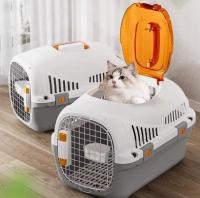 China Custom PP+Metal Pet Carrier Backpack with 4-Side Ventilation and Double Spring Lock for Cats and Dogs for sale