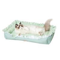 China Quadrate Pet Cat Bed with Anti-Slip Bottom 40x40cm Washable High Resilience PP Cotton for Cats and Small Dogs for sale
