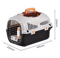 China Airline Approved Pet Carrier Box 4-Side Ventilation for Small Pets - Durable PP+Metal Construction with Custom Logo Option for sale