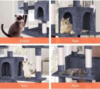 China Luxury Natural Wood Cat Tree 170cm Tall with Sisal Rope for Large Cats - OEM/ODM Available for sale