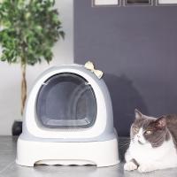 China Enclosed Cat Litter Box with Storage Compartment 6000 sq cm Area Odor-Proof Design for Easy Cleaning for sale